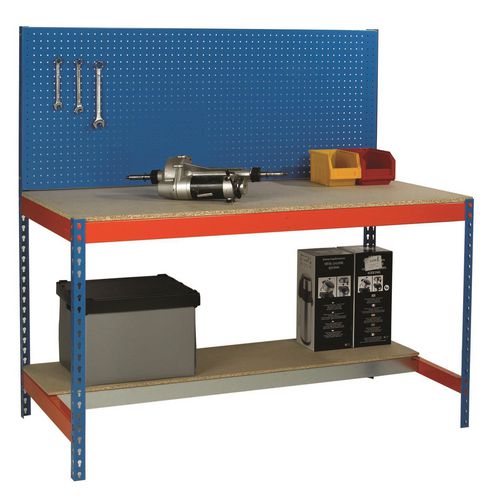 Workbench With Backboard, 1200 X 750Mm - Workbenches - Workshop ...